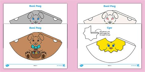 Anifeiliaid Pasg Ar Ffurf Conau Teacher Made Twinkl