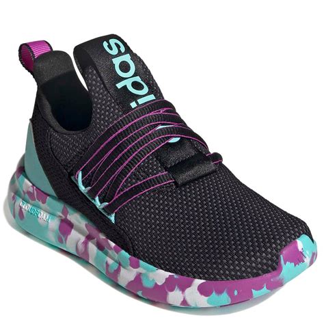 Black Adidas Girls Lite Racer Adap Rack Room Shoes