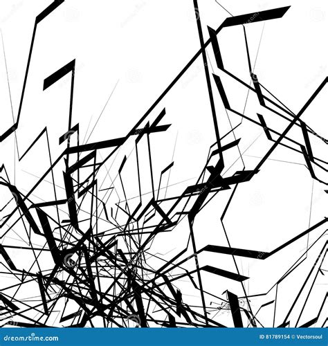 Geometric Abstract Art Edgy Angular Rough Texture Stock Vector