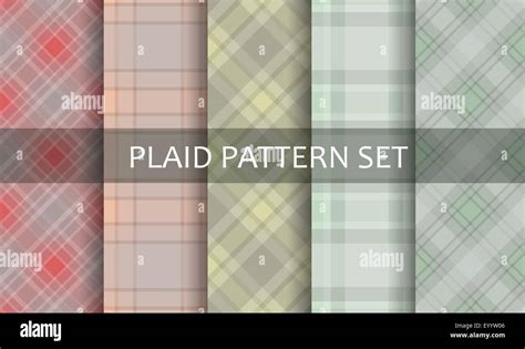 Plaid Patterns Vector Set Stock Vector Image And Art Alamy