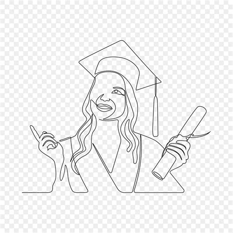 요약 선 그리기 졸업생 Png 디자인 초록 선 그리기 졸업생 선 그림 Png 일러스트 및 벡터 에 대한 무료 다운로드