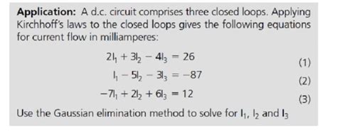 Application A Dc Circuit Comprises Three Closed Loops Applying Kirchh
