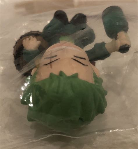 New O Sft One Piece Roronoa Zoro Pvc 2 Inch Seated Green Bottle Barrel