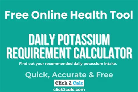 Daily Potassium Requirement Calculator