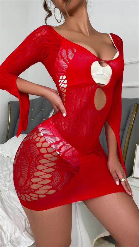 Designer Fishnet Bodysuit Seamless Skirt Sheer Nylon Bodysuit Transparent Bodystocking Sexy