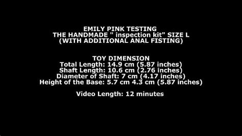 Emily Pink Testing The Handmade Inspection Kit Size L Andwith Additional