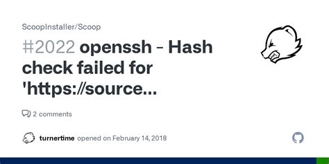 Openssh Hash Check Failed For Source · Issue 2022