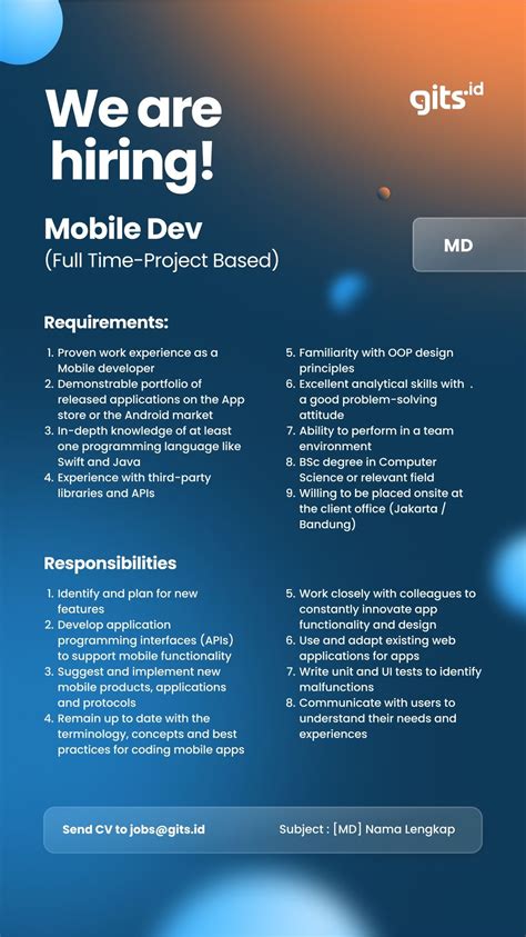 Aliza Nur Muhammad On Linkedin Hiring Mobiledeveloper Gitsindonesia Bandung Jakarta