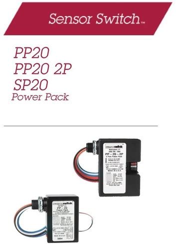 Sensor Switch® Pp20 2p 2 Pole Power Pack Relay Circuit Protection 120