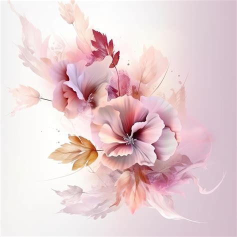 Premium Ai Image Luxurious Floral Elements Botanical Background Or Wallpaper Design Prints