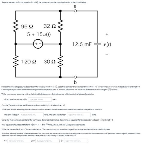 Solved Notice That The Voltage Source Depends On The Unit Chegg Com