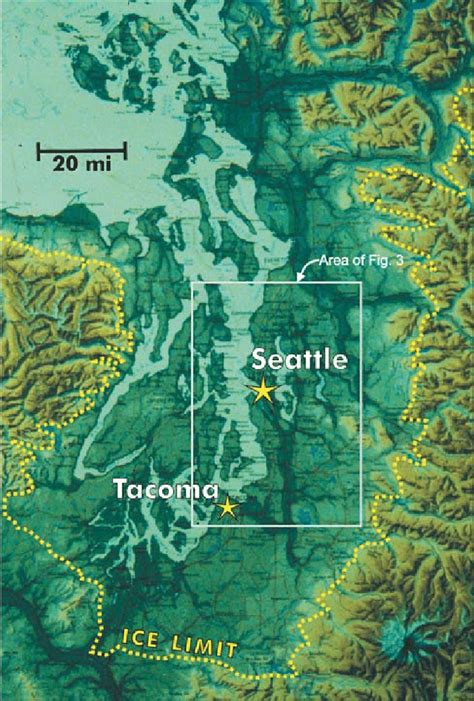 Location Map Of The Puget Lowland Region Showing The Southern Extent
