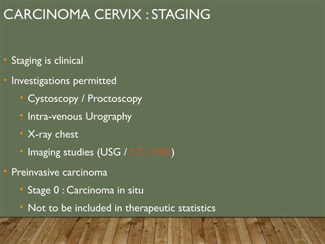 Carcinoma Of Cervix For Undergraduates Ppt