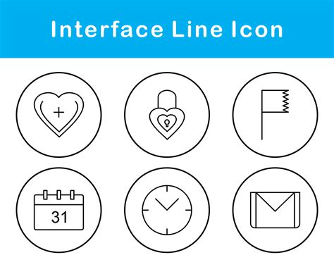 Interface Vector Icon Set Vector Art At Vecteezy