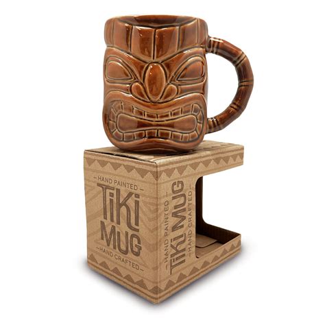 Tiki Mug 14 Oz Ceramic Mug With Tropical Design Our Island Heritage