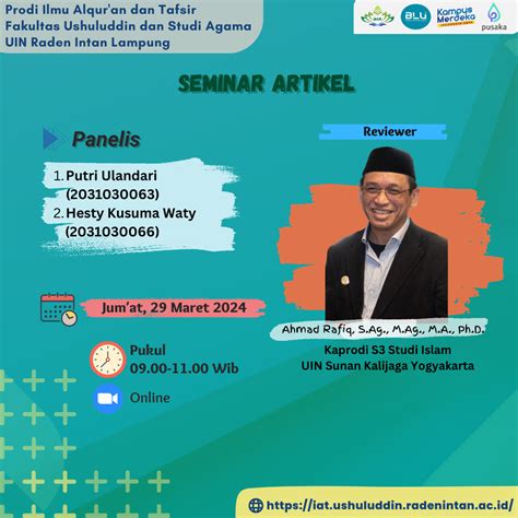 Prodi Iat Ilmu Al Quran Dan Tafsir