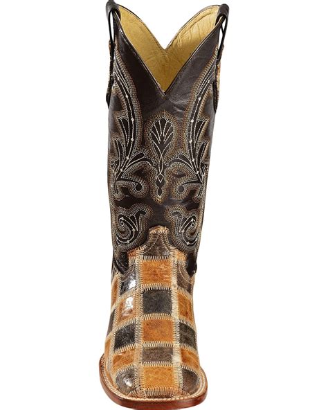 Ferrini Patchwork Cowgirl Boots Square Toe Sheplers