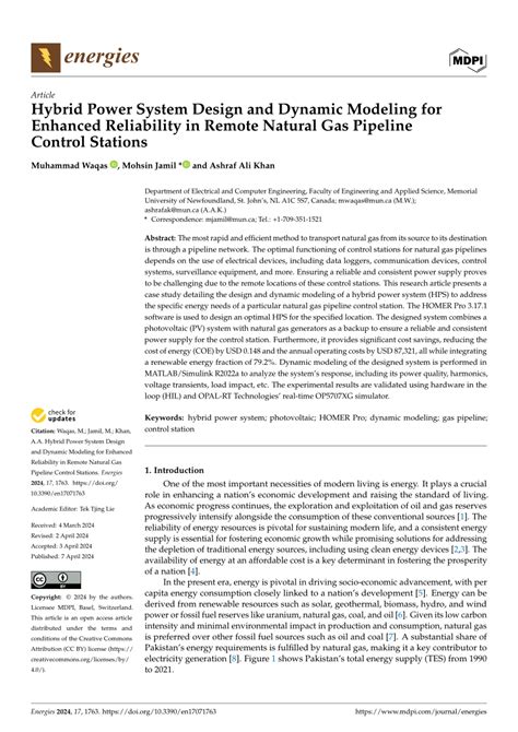 Pdf Hybrid Power System Design And Dynamic Modeling For Enhanced Reliability In Remote Natural
