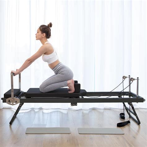 Pilates Equipment Home Workout Boztiy Foldable Pilates Reformer Home