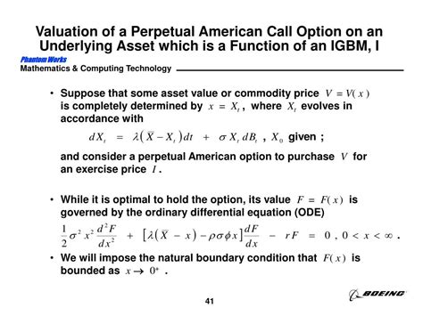 ppt real options and mean reverting prices powerpoint presentation