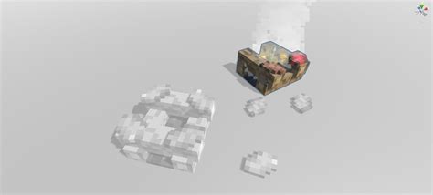 D Model Block Pack Campfire Block Styled Voxel Campfire Vr Ar