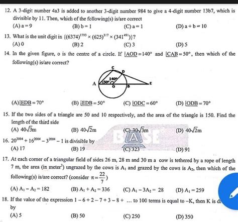 In The Given Figure ∘ Is The Centre Of A Circle If ∠aod140∘ And ∠cab5