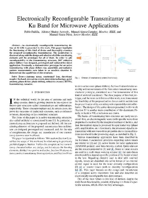 Pdf Electronically Reconfigurable Transmitarray At Ku Band For