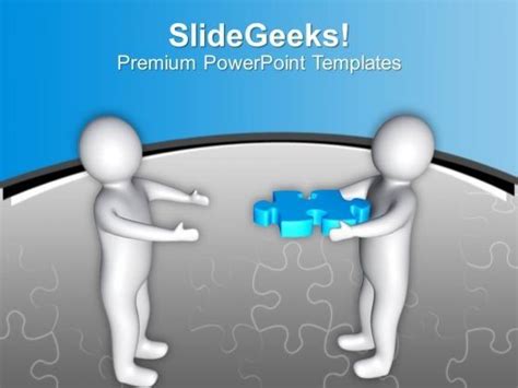 D Man With Puzzle Piece Solution Concept PowerPoint Templates Ppt Backgrounds For Slides