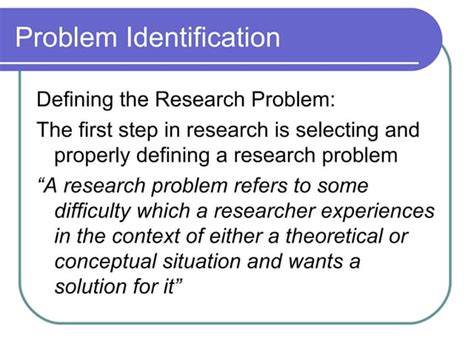 Rm 2 Problem Identification Ppt