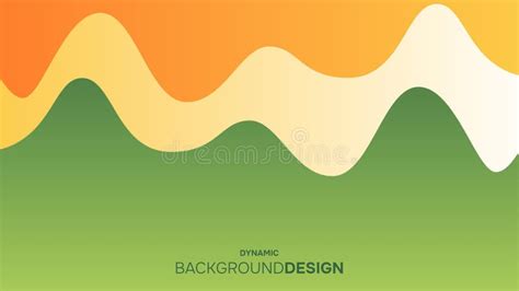 Abstract Green And Yellow Dynamic Waves Background Stock Vector Illustration Of Abstract