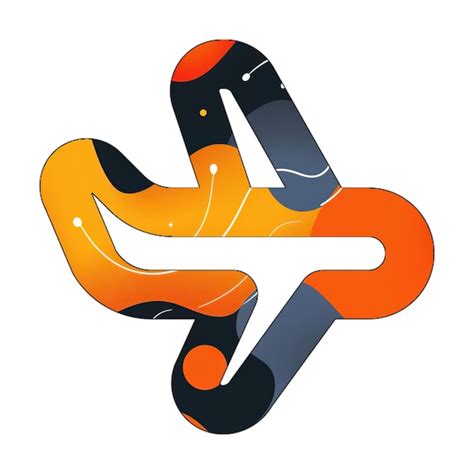 Plane Icon Orange Black Cool Background Premium Ai Generated Image