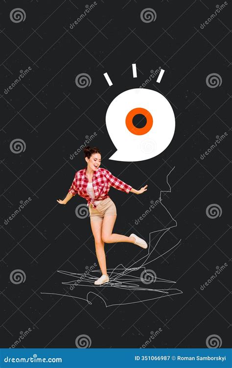 Vertical Sketch Creative Photo Collage Of Frightened Terrified Guy