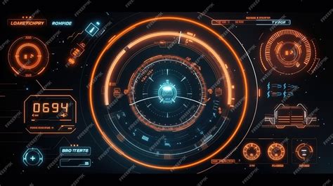 Premium Photo Technological Future Interface Hud Cyber Access