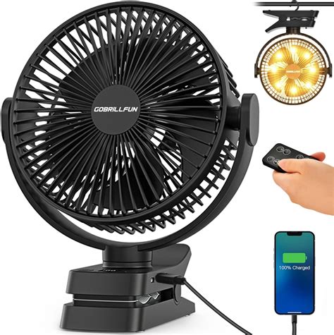 ATEngeus Ventilateur USB De Clip MAh Rechargeable Batterie Ventilateur Vitessesc