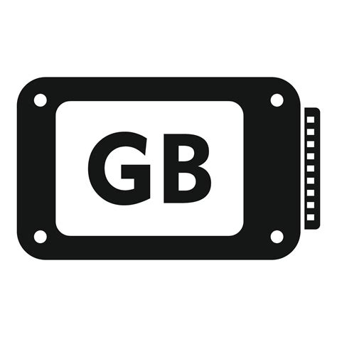 Gb Storage Focus Icon Simple Vector State Backup Ssd 41273734 Vector