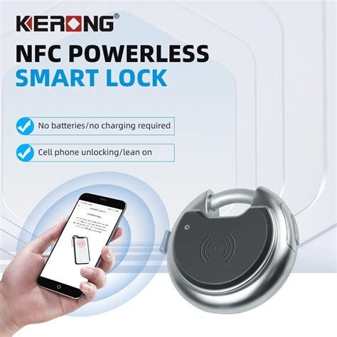 Kerong High Security Passive Lock Non Rechargeable Smart Nfc Portable Disc Padlo Kr Nfc Pl82