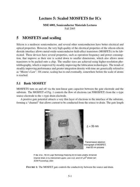 Lecture05 De Cmos Pdf Mosfet Field Effect Transistor