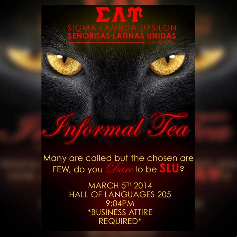 Sigma Lambda Upsilons Informational Brandons Custom Work