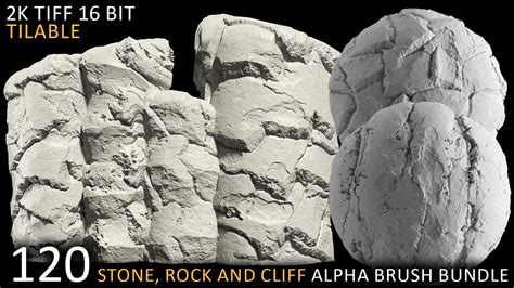Artstation Stone Rock And Cliff Tilable Alpha Patterns Big Bundle