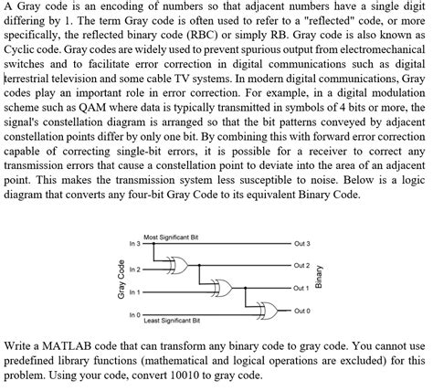 A Gray Code Is An Encoding Of Numbers So That