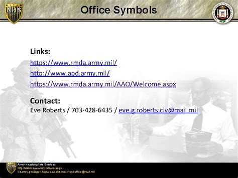 Constructing Hqda And Command Office Symbols Records Management