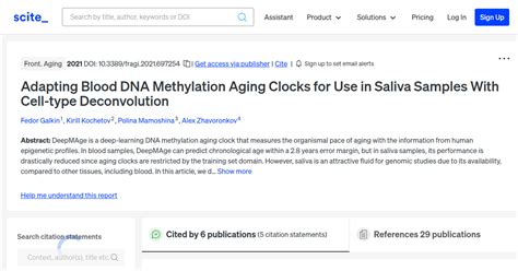 Adapting Blood Dna Methylation Aging Clocks For Use In Saliva Samples