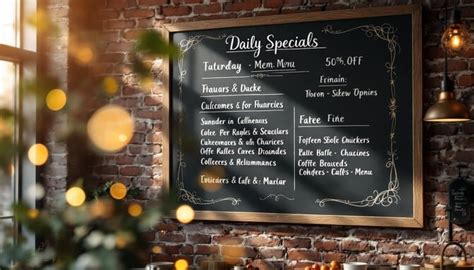 Free Daily Specials Glow Image Chalkboard Menu Specials Download