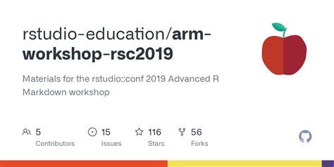 GitHub Rstudio Education Arm Workshop Rsc2019 Materials For The
