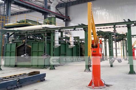 Continuous Pass Through Engine Block Shot Blasting Machine Types Of