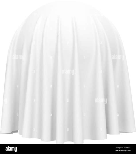 Ball Or Sphere Covered With White Fabric Isolated On White Background