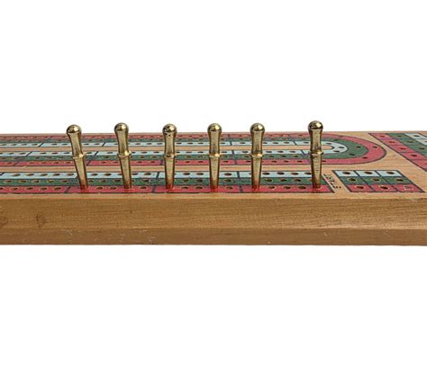 Set Of 6 Tapered Brass Cribbage Pegs 28mm