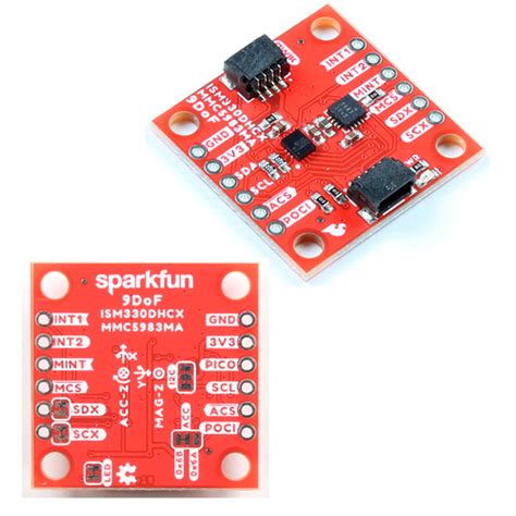 Sen 19895 Sparkfun 9dof Imu Breakout Ism330dhcx Mmc5983ma Evelta