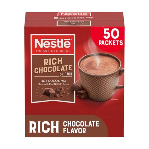 Chocolate Packets Hot Cocoa Mix Rich Chocolate Flavor Made With Real