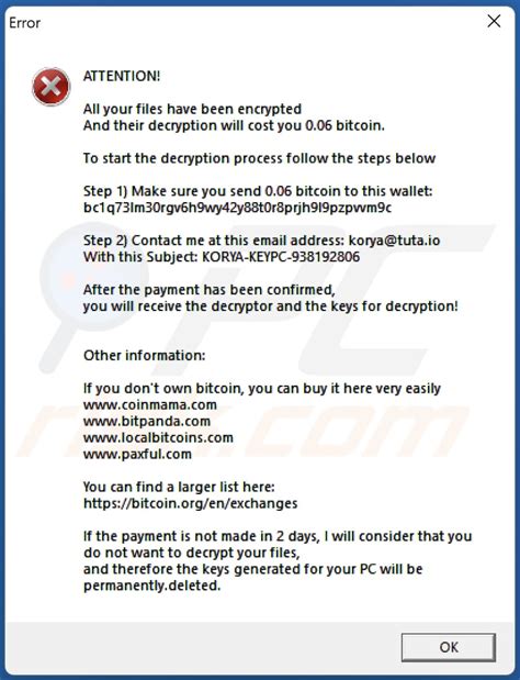Korya Ransomware Decryption Removal And Lost Files Recovery Updated